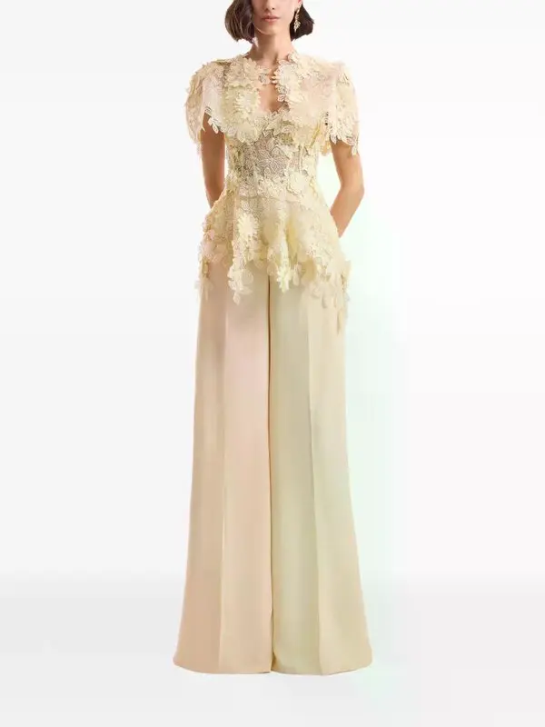 GEMY MAALOUF High-waisted Wide-leg Trousers