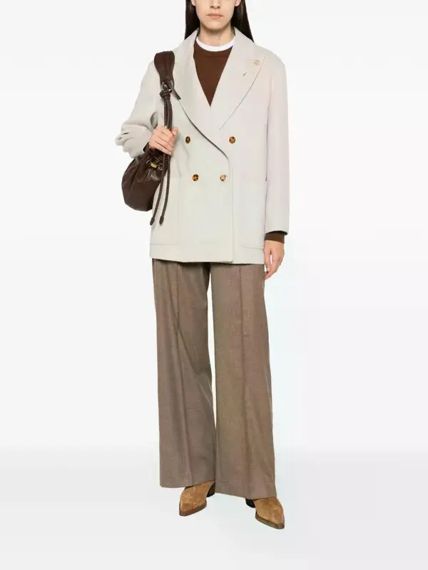 Herno Double-breasted Peak-lapel Coat