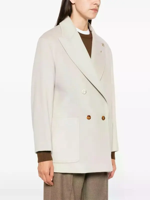 Herno Double-breasted Peak-lapel Coat