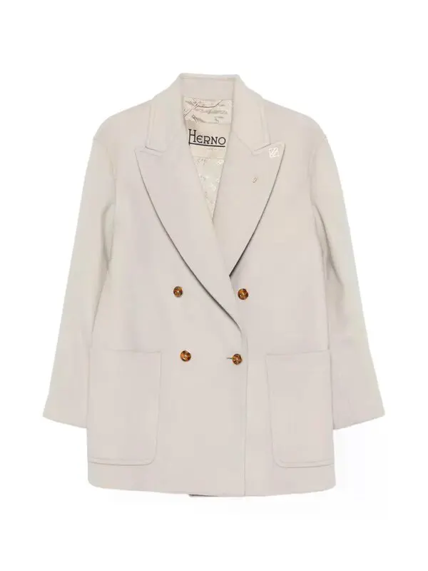 Herno Double-breasted Peak-lapel Coat