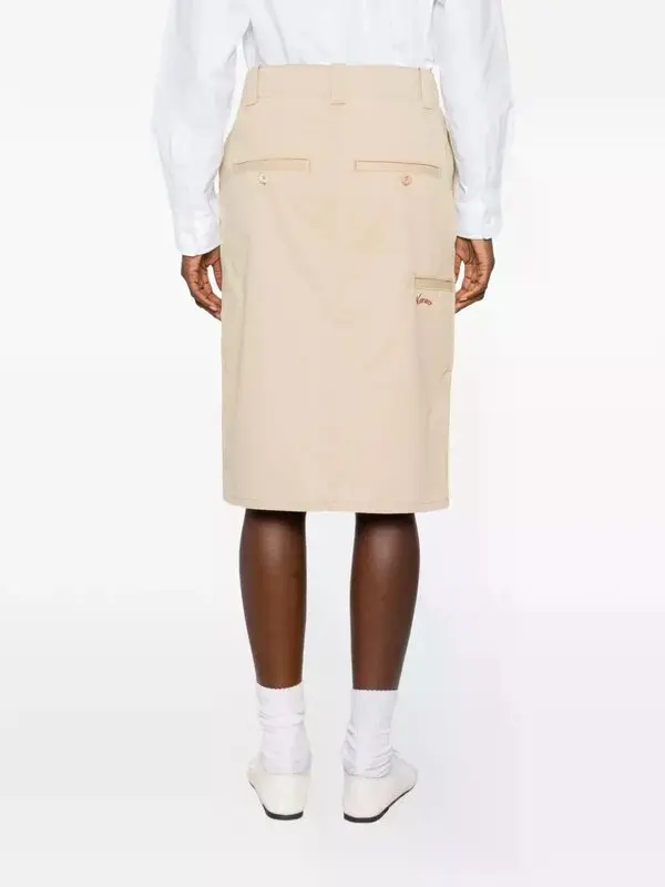 Kenzo Front-slit Button-fastening Midi Skirt