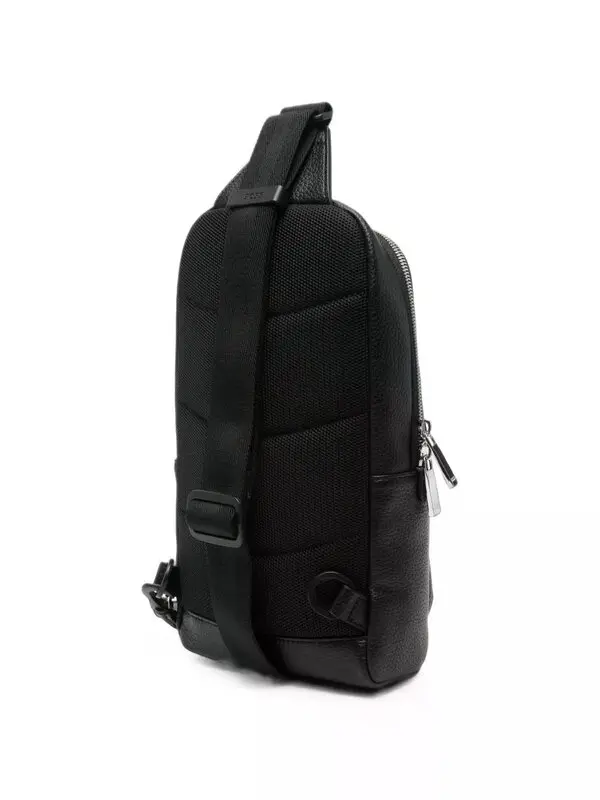 BOSS Ray Pebbled-texture Logo-plaque Messenger Bag