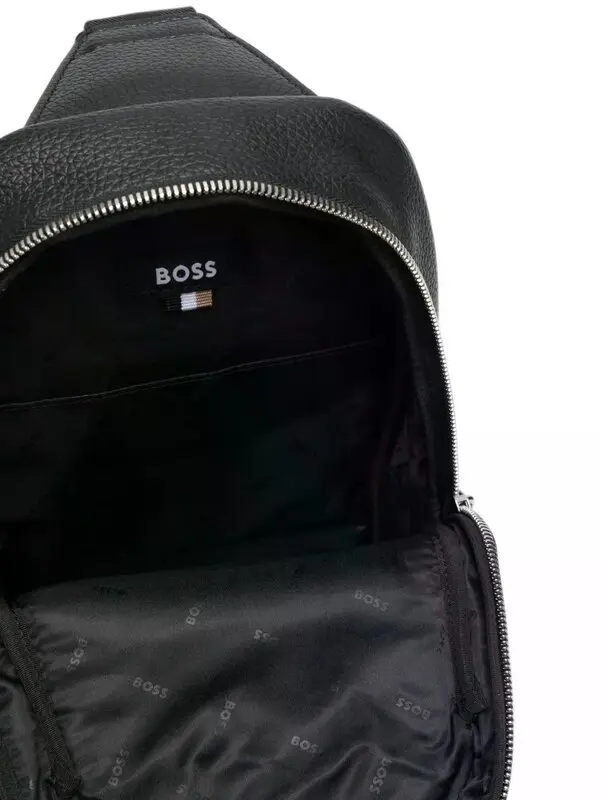 BOSS Ray Pebbled-texture Logo-plaque Messenger Bag