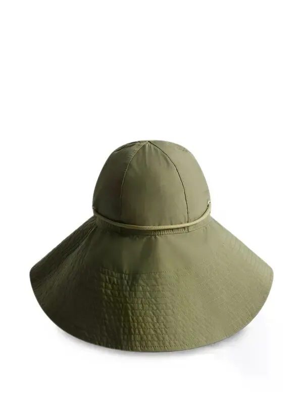 GANNI Logo-patch Wide-brim Bucket Hat