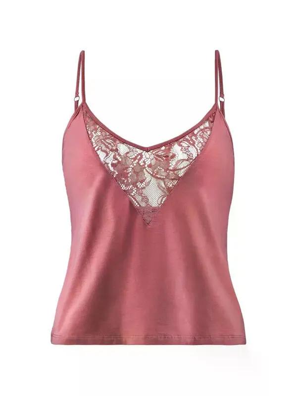 AUBADE Lace-trim Lazy Days Pajamas Top - Pink