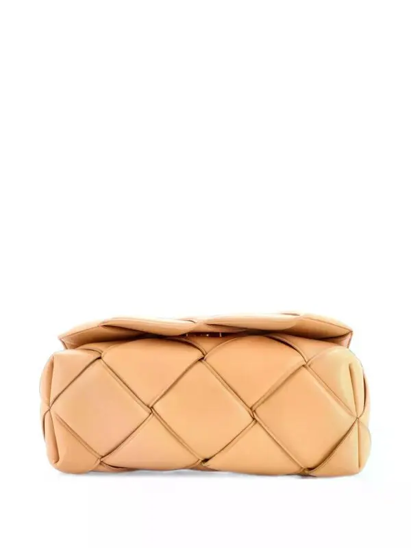 Bottega Veneta Top Handle Padded Maxi Intrecciato Leather Shoulder Bag