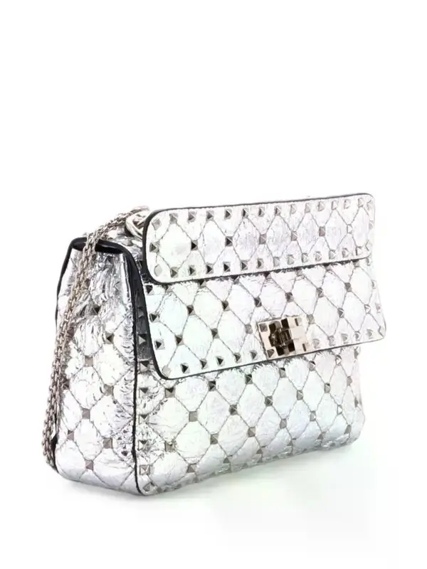 Valentino Garavani Rockstud Spike Flap Bag Quilted Leather Medium Crossbody Bag