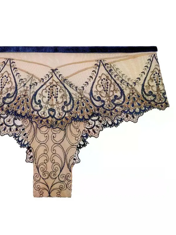 AUBADE Coeurs Enlacés Embroidered Briefs