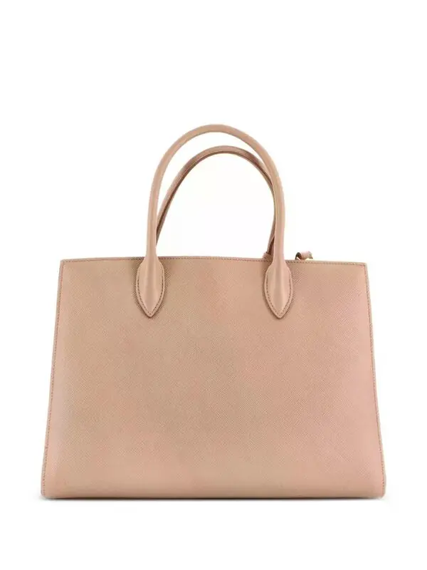 Prada Side Pleat Saffiano Leather Large Tote Bag
