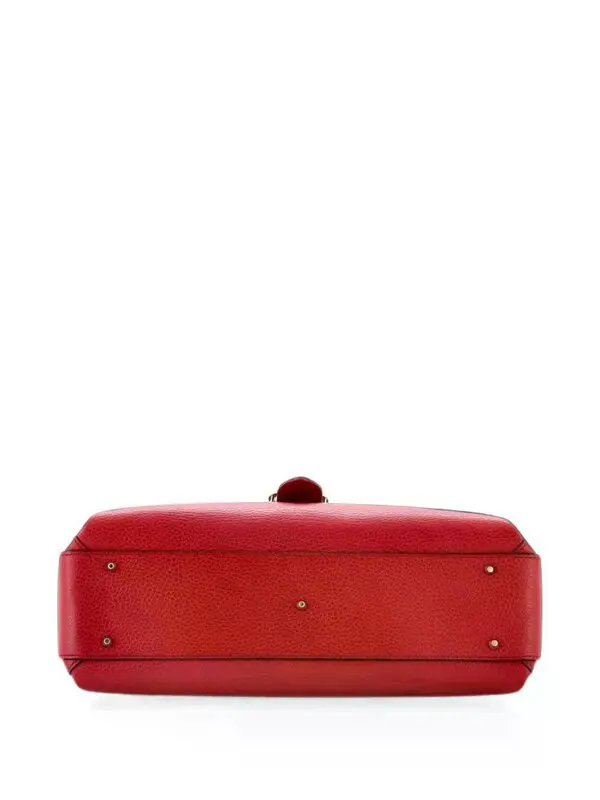 Gucci Interlocking Top Handle Bag Leather Medium Shoulder Bag