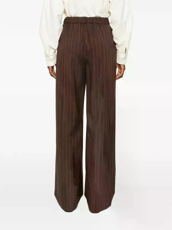 LARDINI Pinstripe Wide-leg Trousers