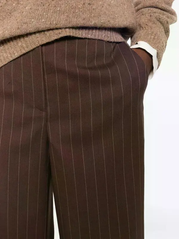 LARDINI Pinstripe Wide-leg Trousers