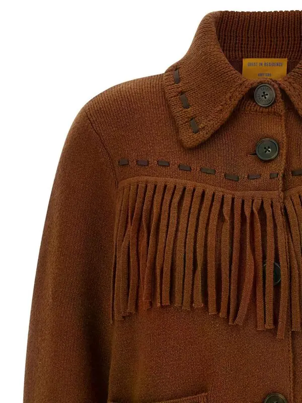 Guest In Residence Western Fringe Knitted Jacket