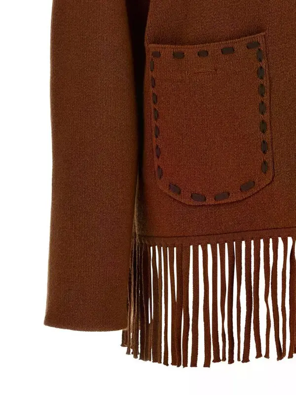 Guest In Residence Western Fringe Knitted Jacket