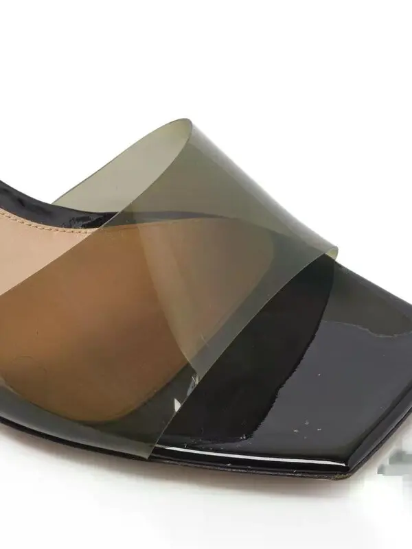 GIANVITO ROSSI Cosmic Square-toe Sandals - Black