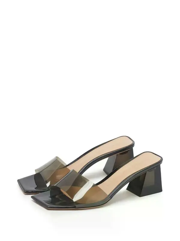 GIANVITO ROSSI Cosmic Square-toe Sandals - Black