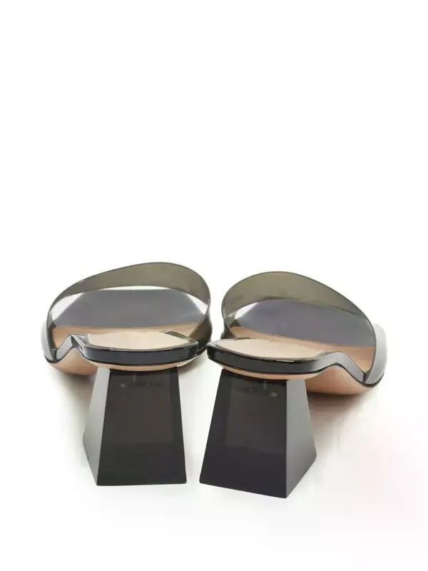 GIANVITO ROSSI Cosmic Square-toe Sandals - Black
