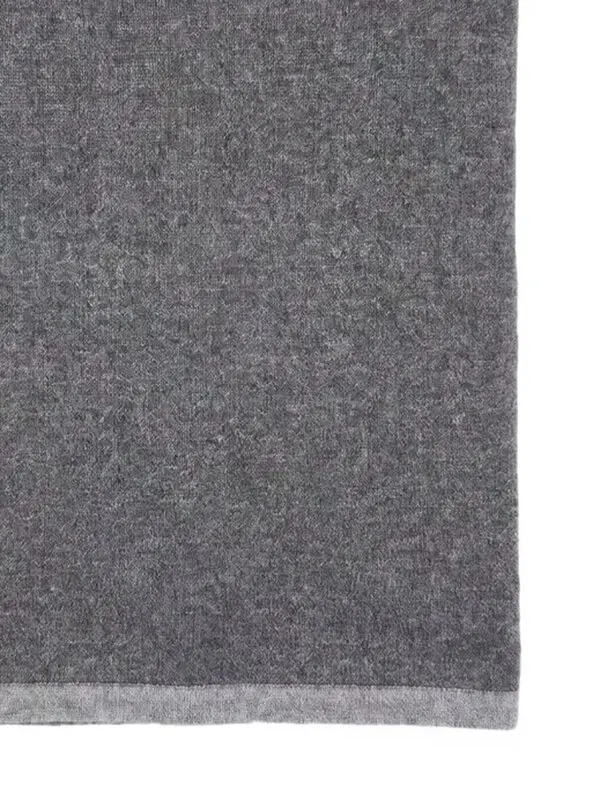 Fedeli Open Colour-block Knitted Scarf - Grey