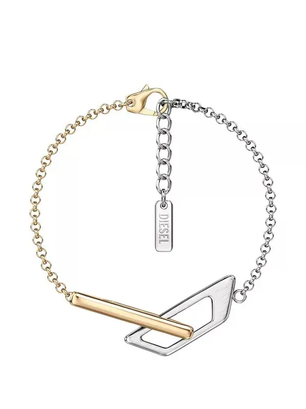 DIESEL® Two-tone Logo-pendant Bracelets - Gold