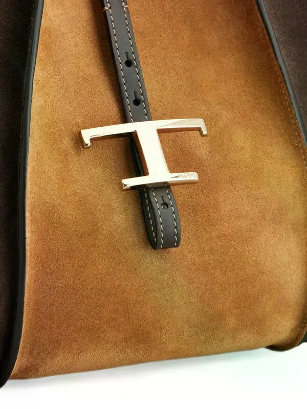 TOD'S T Timeless Suede Tote Bag