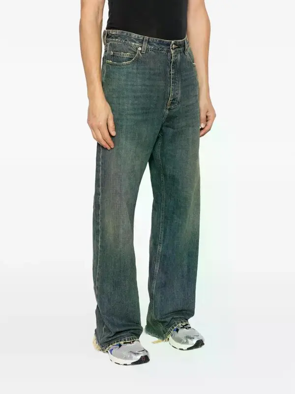 Balenciaga Distressed Wide-leg Jeans