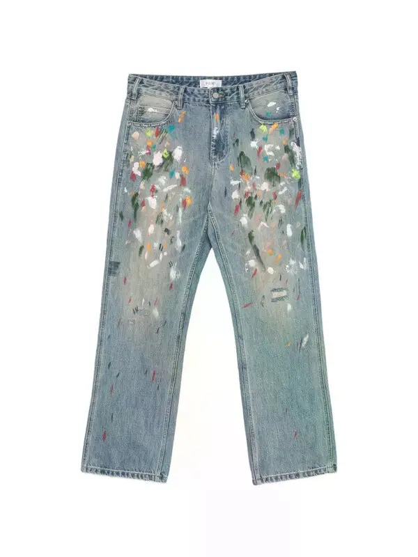 FOUND Paint-splatter Distressed Jeans