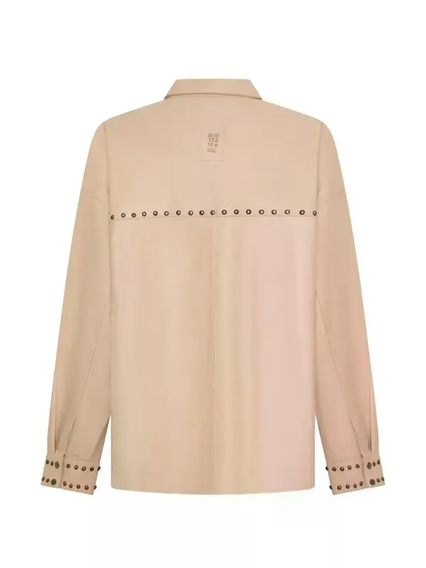 ONETEASPOON Daria Stud-embellished Leather Jacket