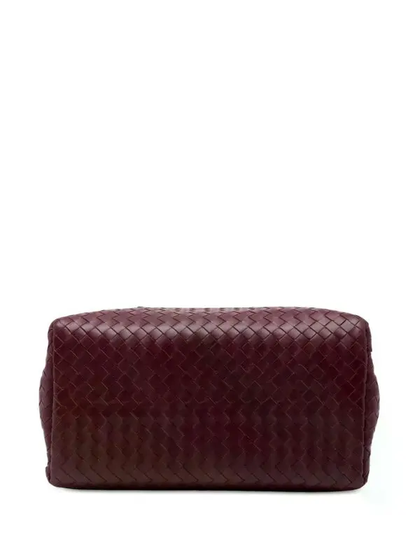 Bottega Veneta 2012-2026 Small Nappa Intrecciato Roma Satchel - Red
