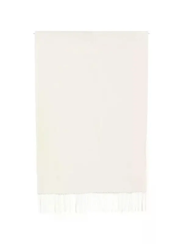 C.T.PLAGE Fringed Cashmere Scarf - Neutrals