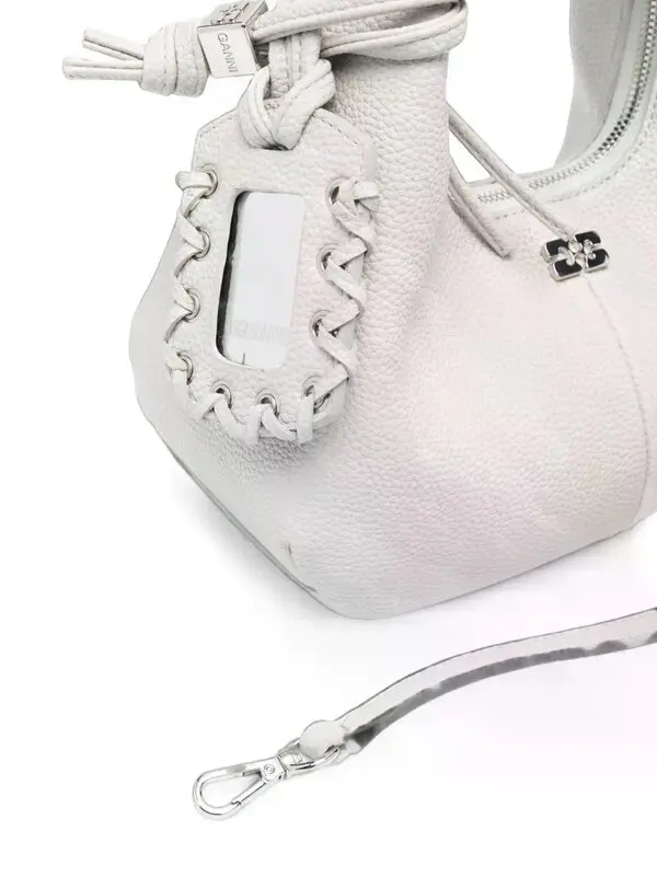 GANNI Bou Knotted Leather Tote Bag