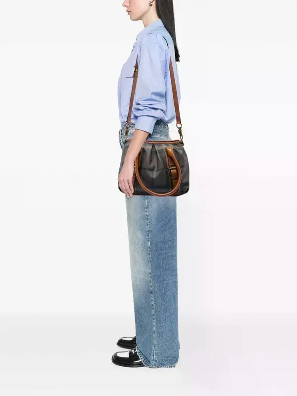 Burberry 2012-2026 Smoked Check Coated Canvas Satchel