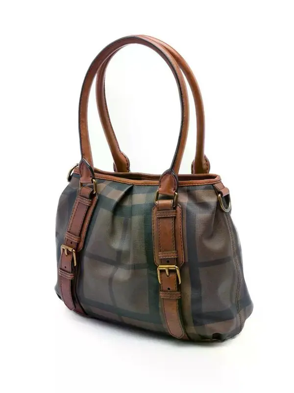 Burberry 2012-2026 Smoked Check Coated Canvas Satchel