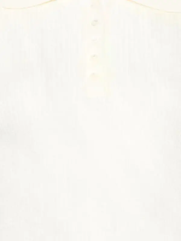 DUNST Ribbed-knit Polo Shirt