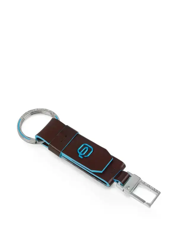 PIQUADRO Leather Carabiner Keyring
