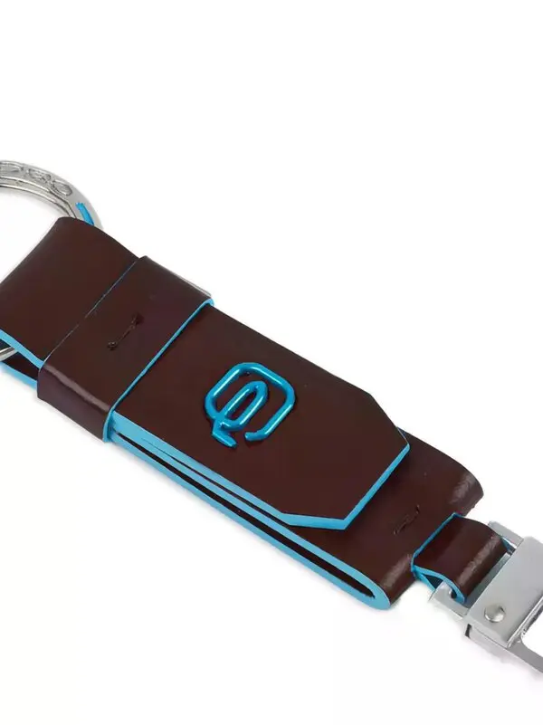 PIQUADRO Leather Carabiner Keyring