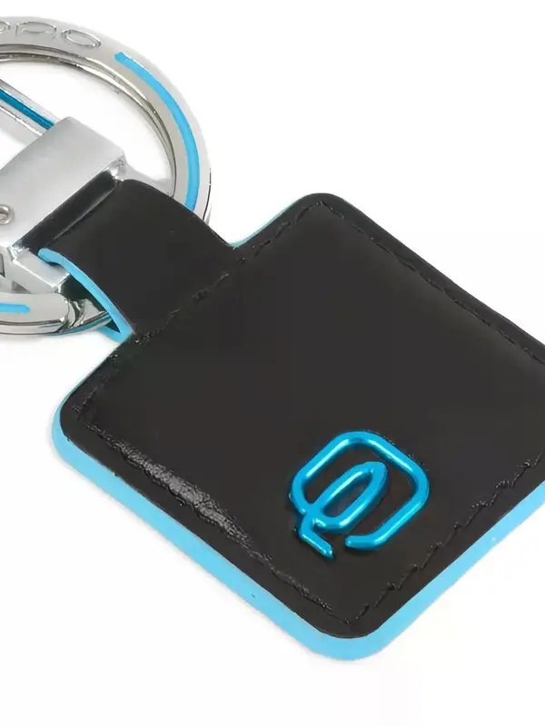 PIQUADRO Leather Carabiner Keychain