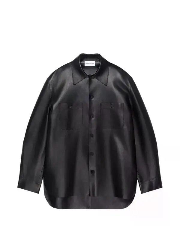 Givenchy Couture Seam Overshirt In Leather