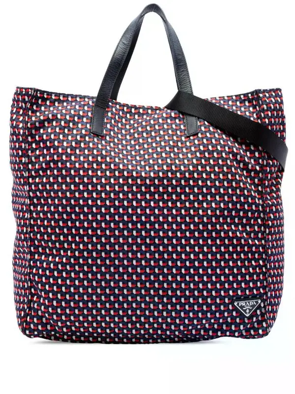 Prada 2013-2026 Tessuto Stampato Octagon Satchel