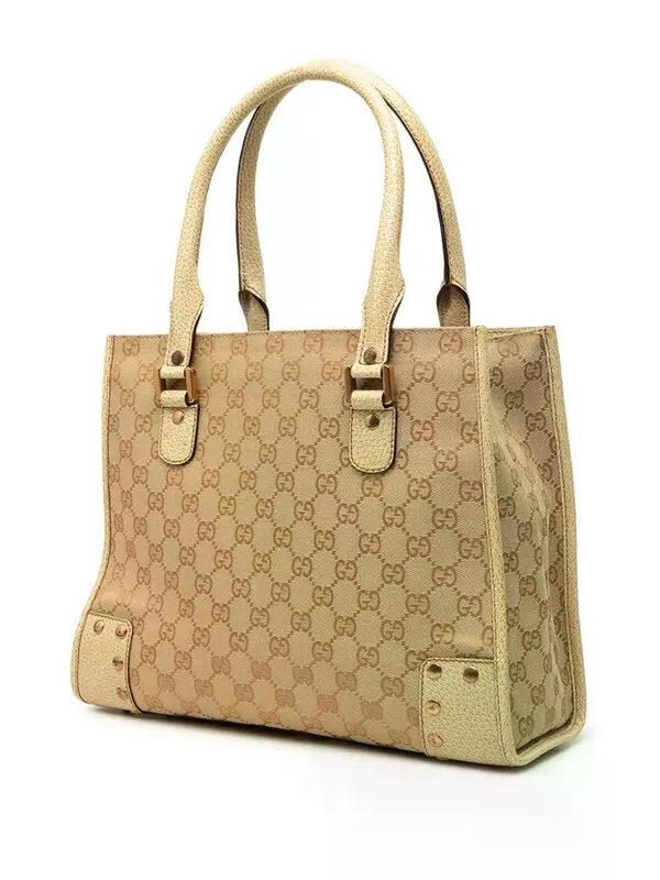 Gucci 2000-2015 Gg Canvas Nailhead Tote Bag - Brown