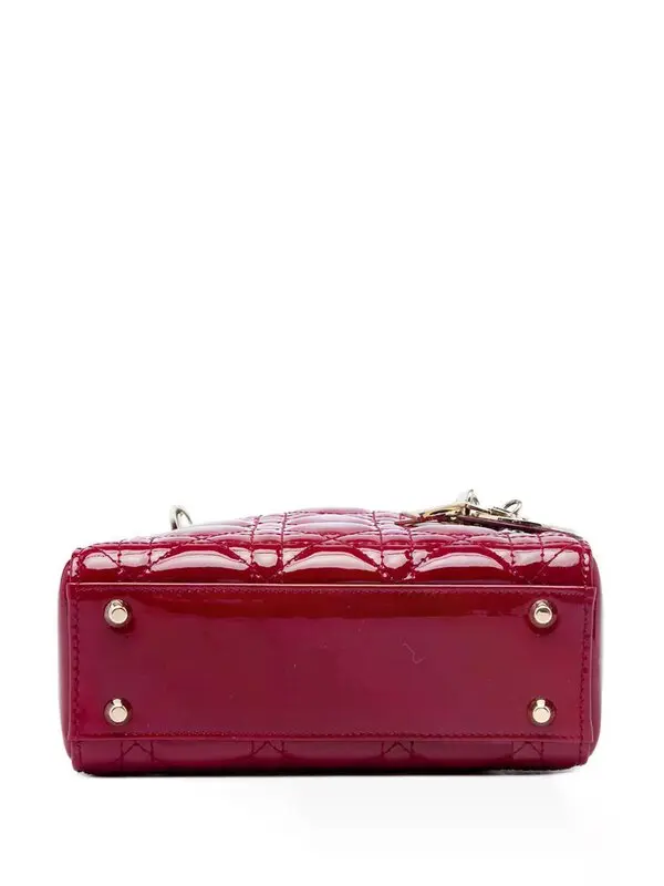Dior 2018 Mini Patent Cannage Lady Satchel