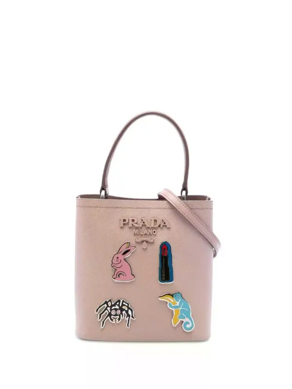 Prada 2013-2026 Small Saffiano Cuir Smalto Panier Satchel