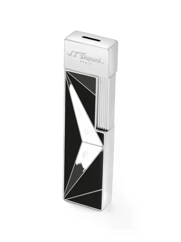 S.t. Dupont Twiggy Fire X Geometric-pattern Engraved Lighter