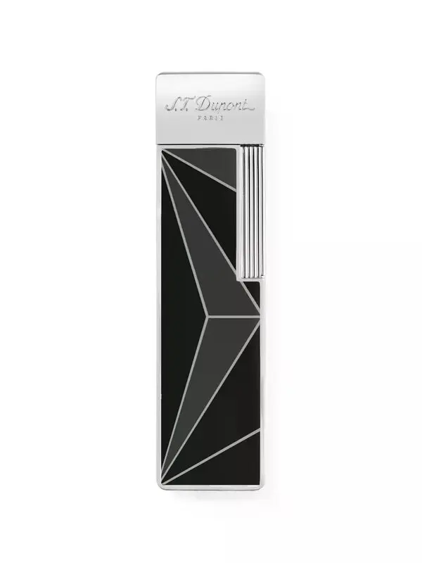 S.t. Dupont Twiggy Fire X Geometric-pattern Engraved Lighter - Blue