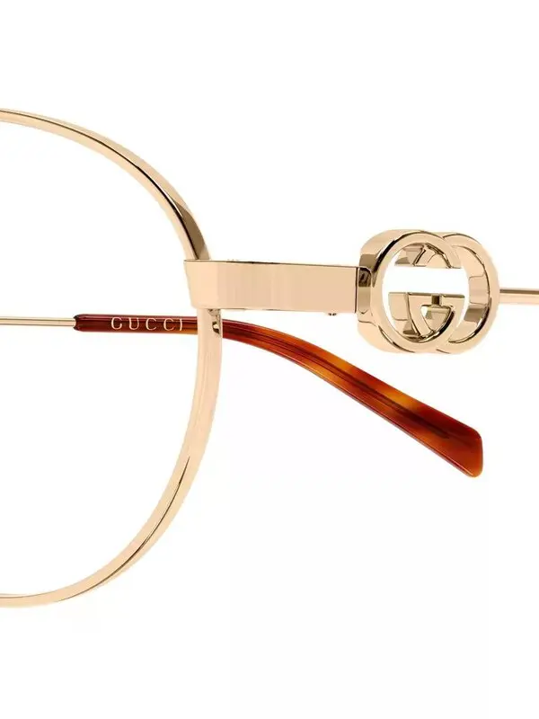 Gucci Interlocking G Oval-frame Glasses