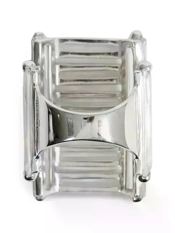 ALAN CROCETTI Maxi Crystallised Armour Ring - Silver