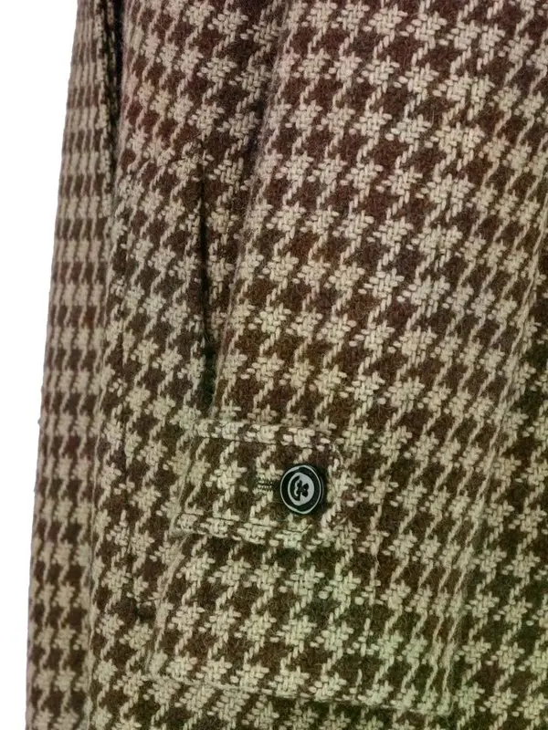 LARDINI Houndstooth-pattern Belted Coat