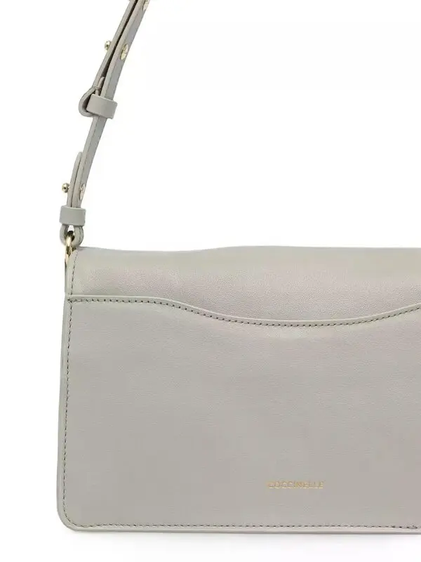 COCCINELLE Logo-embossed Leather Shoulder Bag