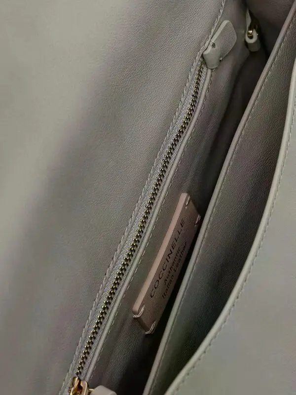 COCCINELLE Logo-embossed Leather Shoulder Bag