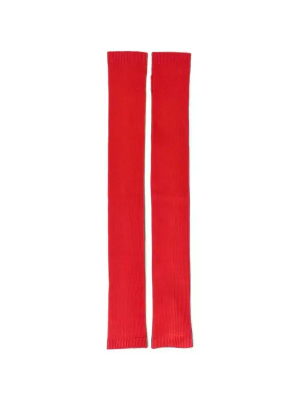 SA SU PHI Ribbed-knit Fingerless Gloves - Red