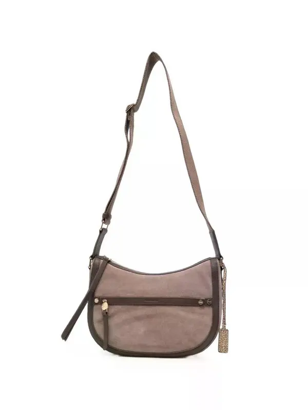 Borbonese Suede Panelled Shoulder Bag